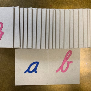 Sandpaper Letters, Lower Case, Recycled Materials, Cursive - Etsy