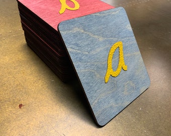 Montessori Lower Case Sandpaper Letters: Preschool Learning Tool - Etsy