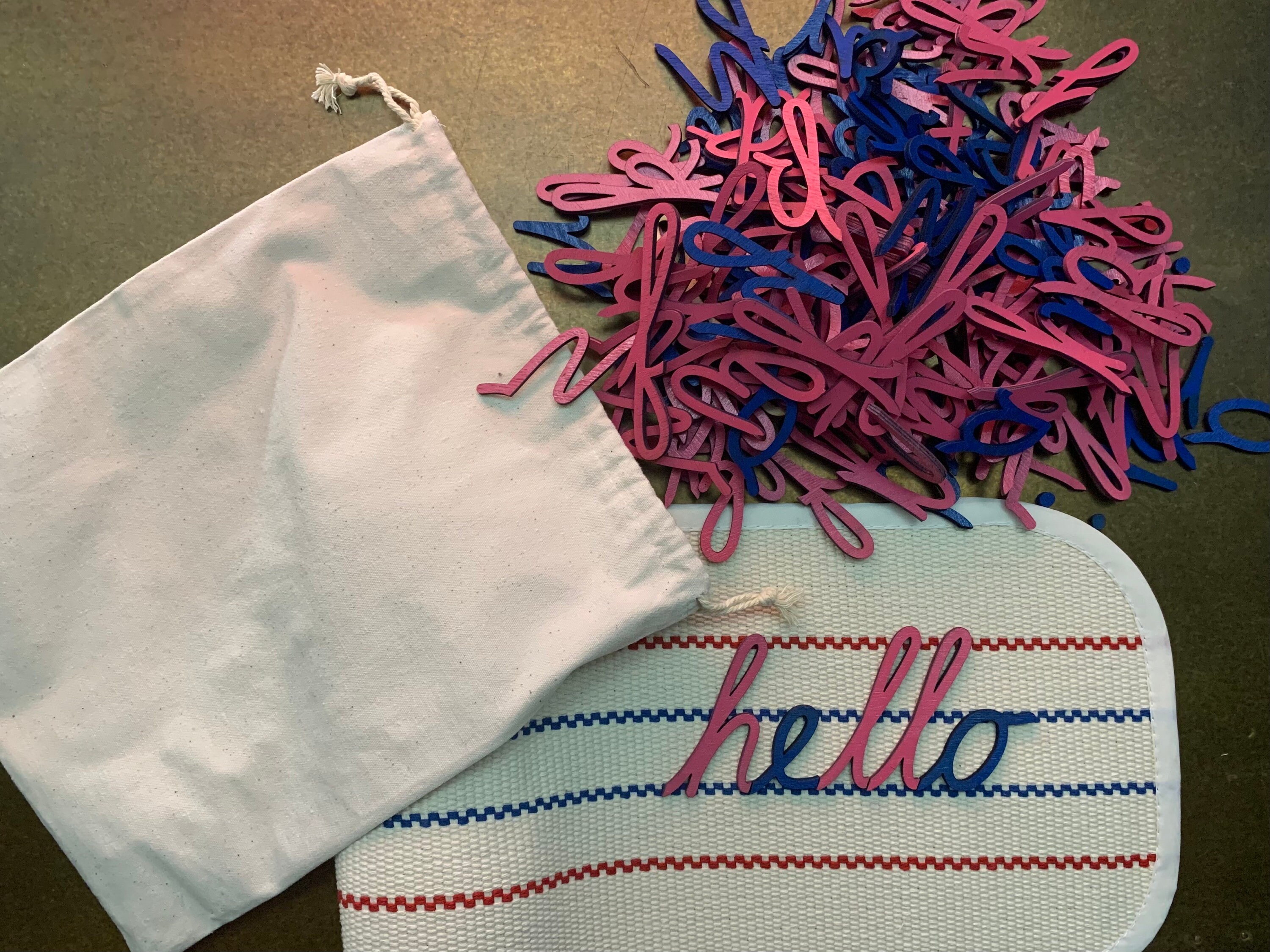 Montessori Moveable Alphabet Kit With Mat, Cloth Bag, Educational ...