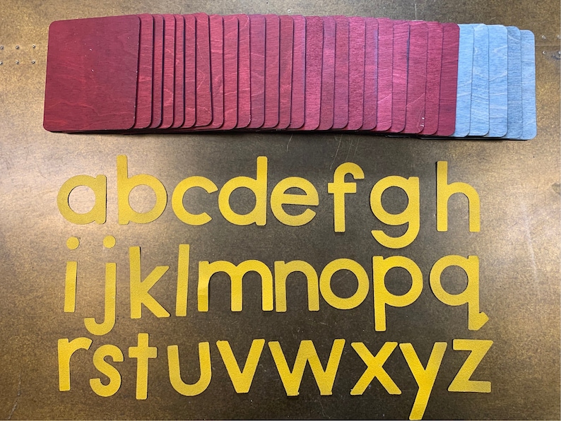 Sandpaper Letters, Lower Case, Wood, Print Diy Kit. - Etsy