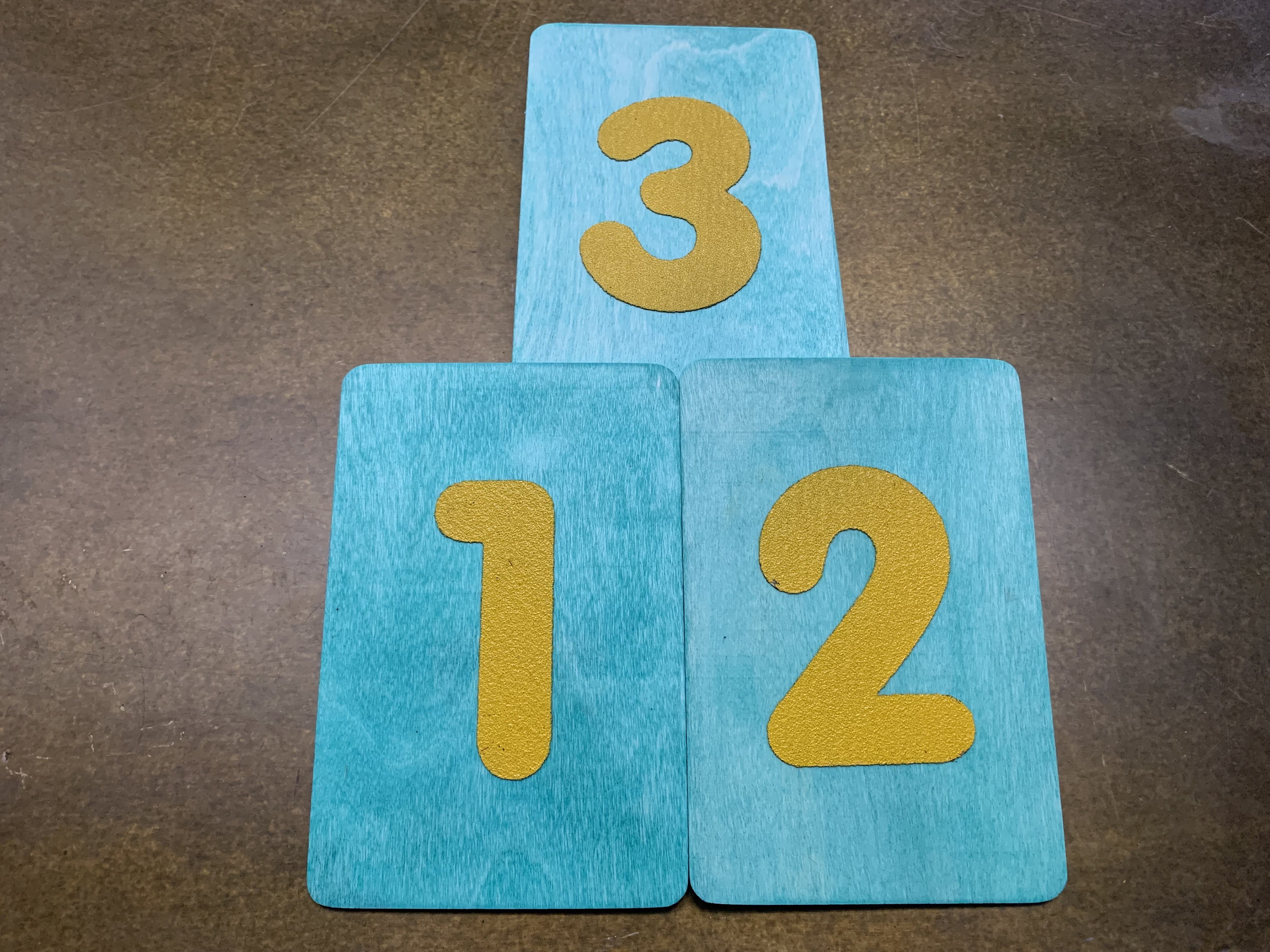 Sandpaper Numbers, Wood, Cursive, Stained Tablet - Etsy