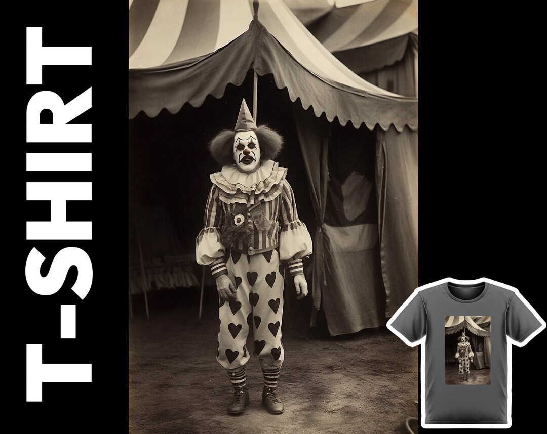 Spooky Vintage off Circus Clown at Carnival Tent - Etsy