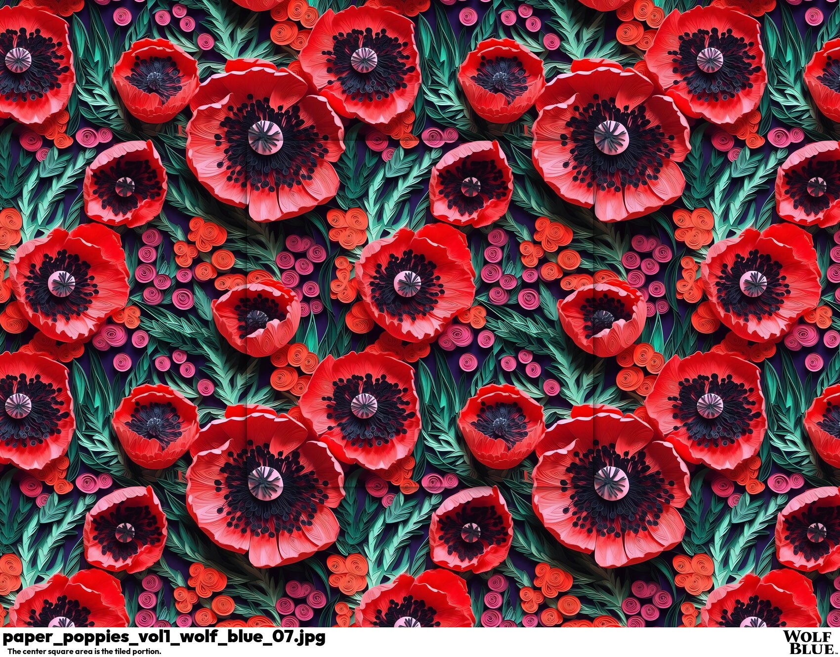 Paper Poppies Digital Paper 12 Designs Paper Poppy Flowers - Etsy