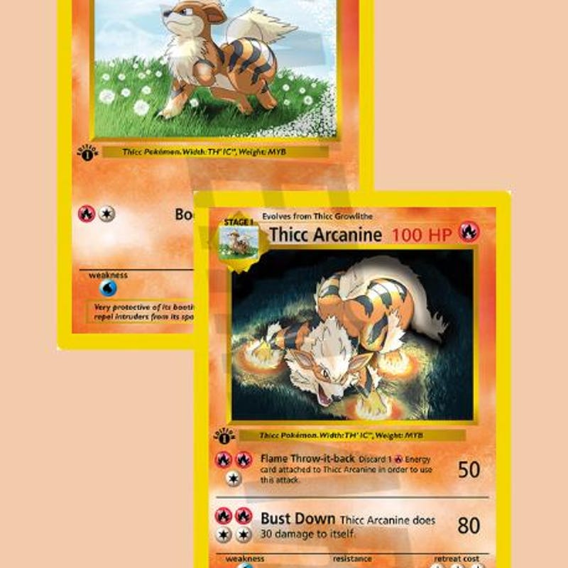 Thick Pikachu Card - Etsy