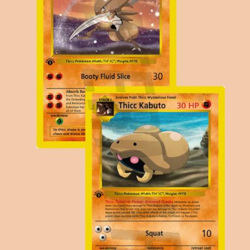 Thick Pikachu Card - Etsy