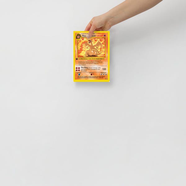 Thick Charizard Card - Etsy