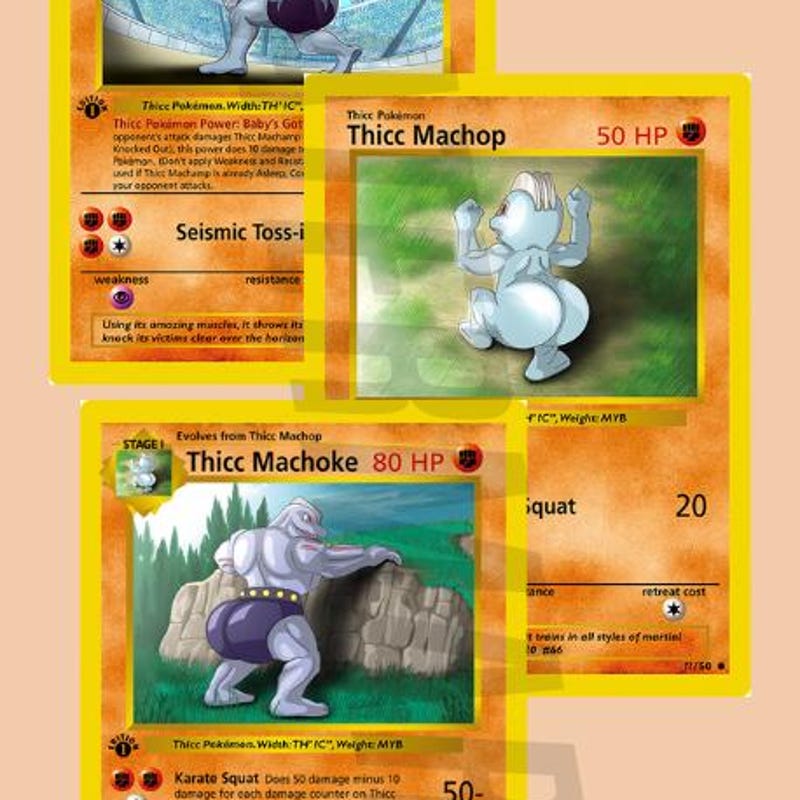 Thick Pikachu Card - Etsy