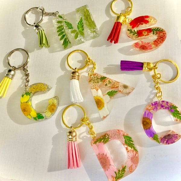 Resin Letter Keychain - Etsy