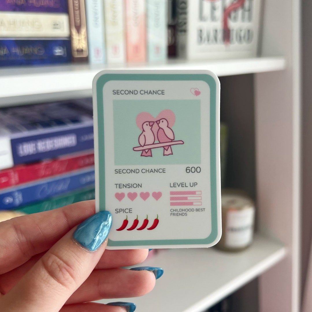 Second Chance Trope Trading Card Sticker | Bookish Sticker | Gifts for ...