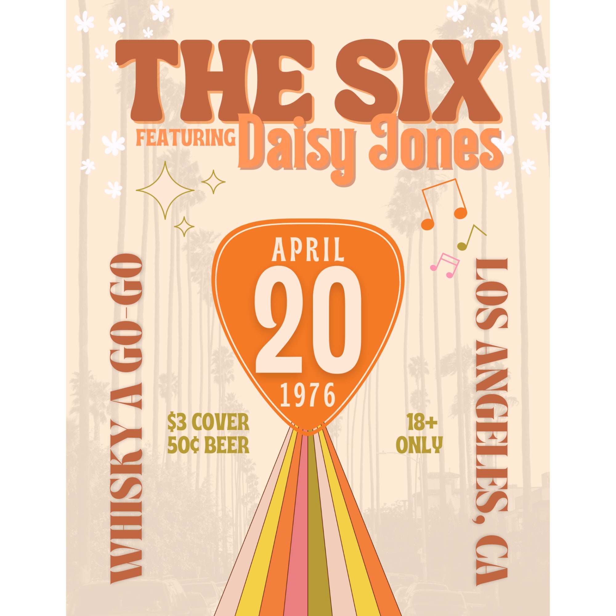 Daisy Jones & the Six Concert Poster Print | Digital Download | Art ...