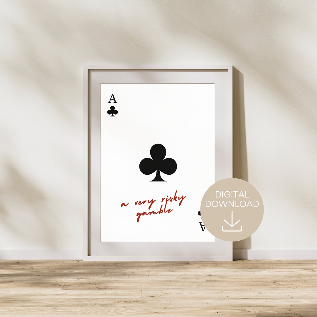 A Very Risky Gamble Print | Inheritance Games Inspired | Digital Download | Art Print | Bookish ...