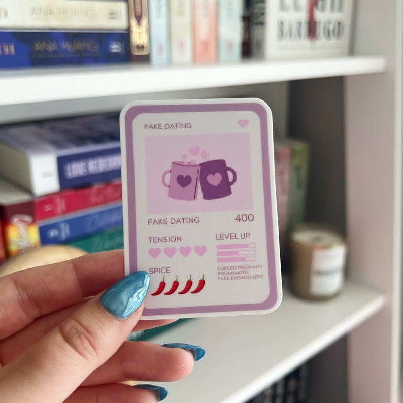 Fake Dating Trope Trading Card Sticker | Bookish Sticker | Gifts for ...