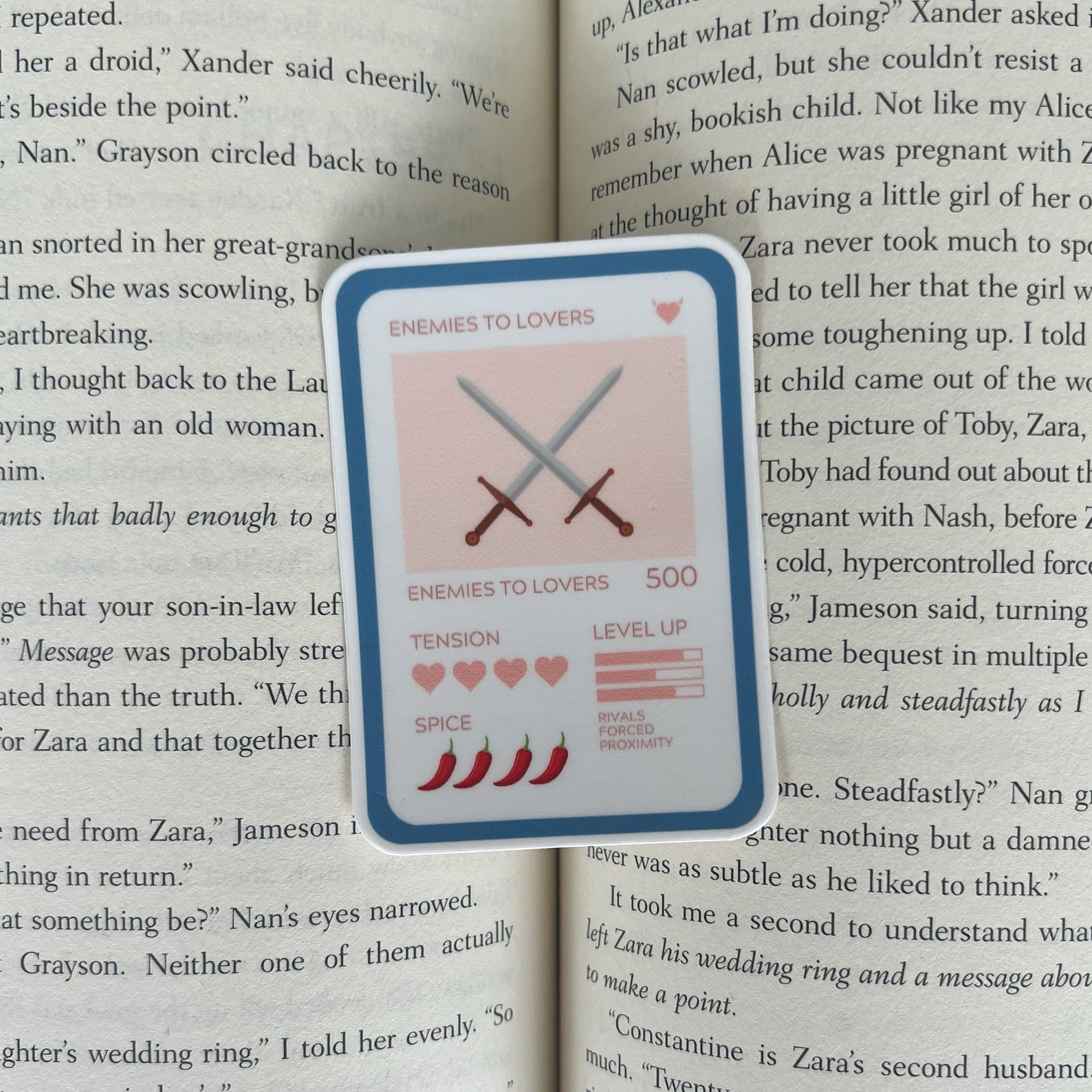 Enemies to Lovers Trope Trading Card Sticker | Bookish Sticker | Gifts ...