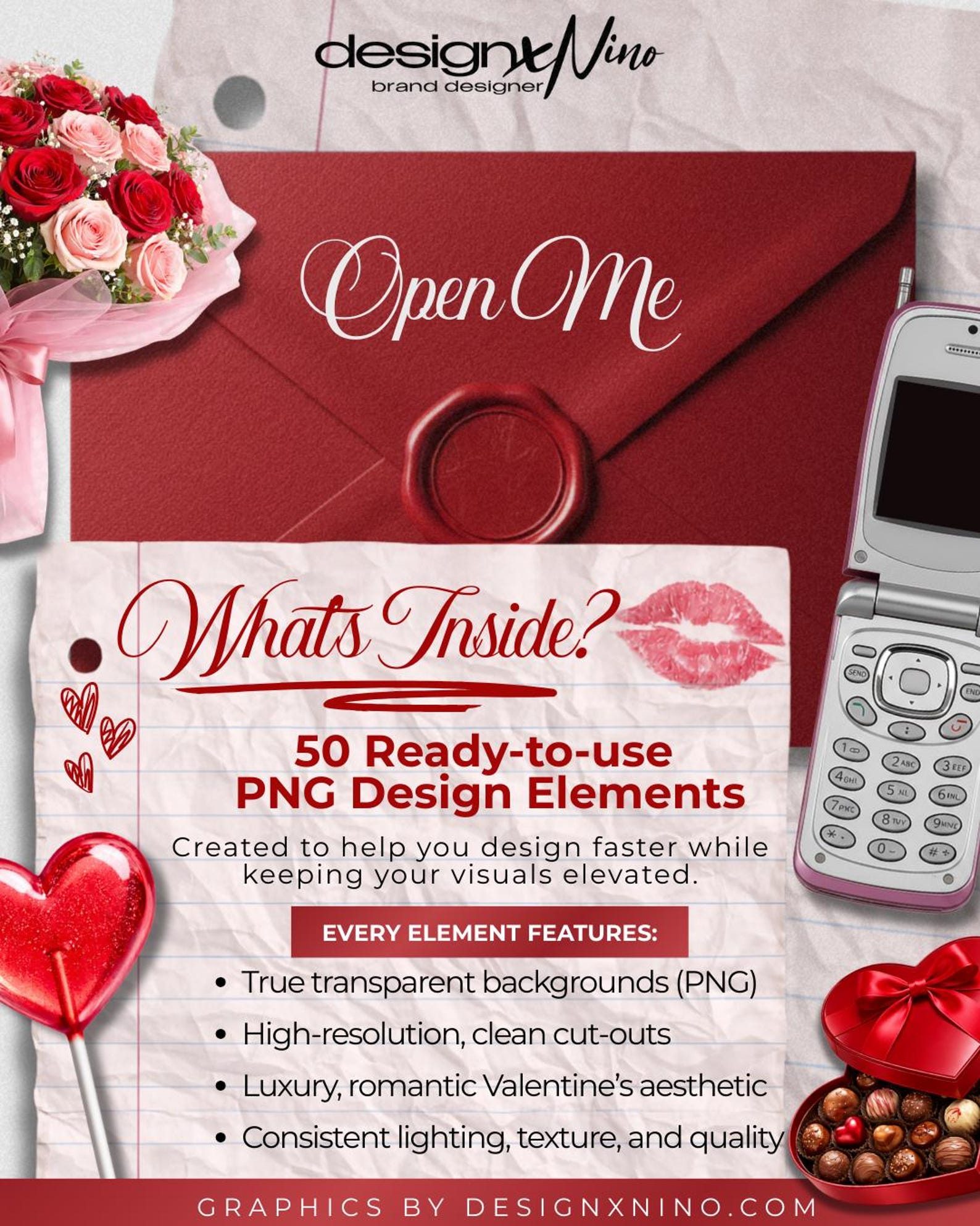 The Lover's Kit, 50 Ready to Use Valentines Design Elements - Etsy