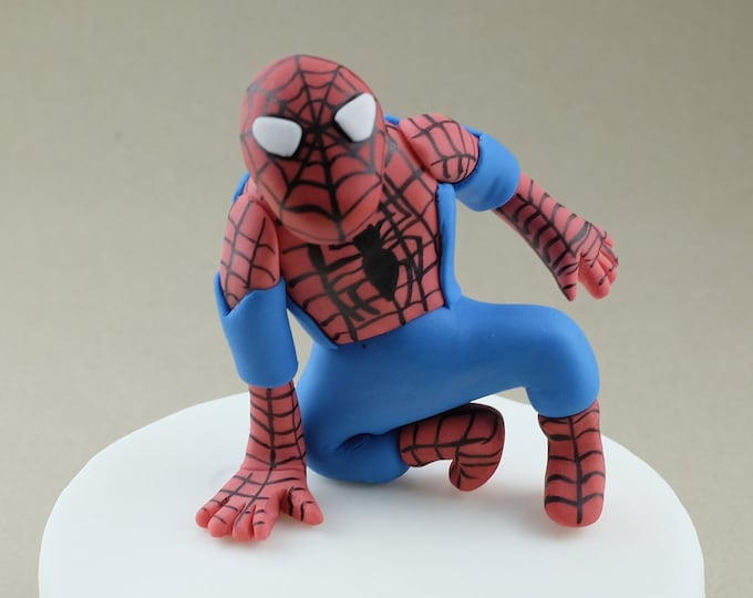 Spider Man Cake Topper Fondant Spider Man Fondant Marvel Spider Man ...