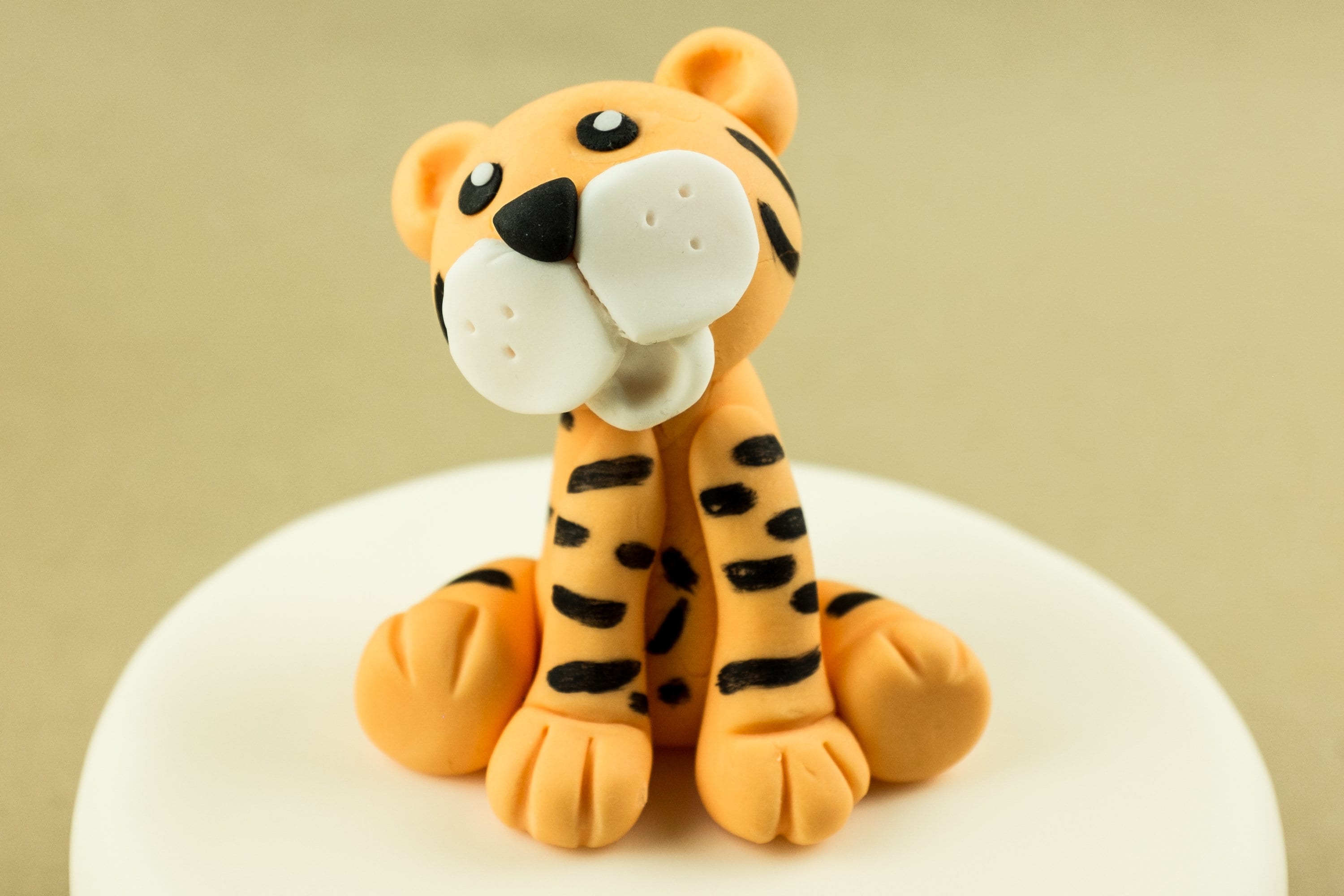 Fondant Tiger Cake Topper for Birthday Party Tiger Baby Shower Animal ...