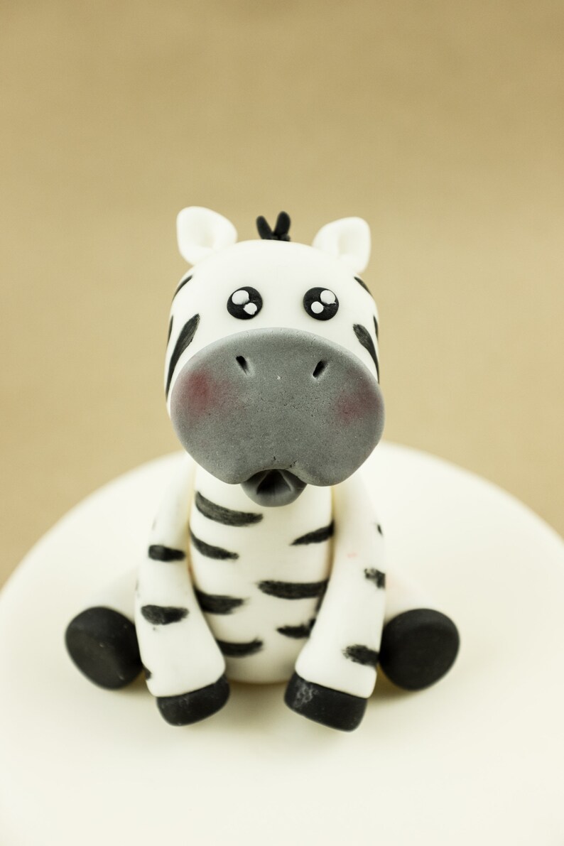 Fondant Zebra Cake Topper Birthday Party Zebra Fondant Zebra - Etsy