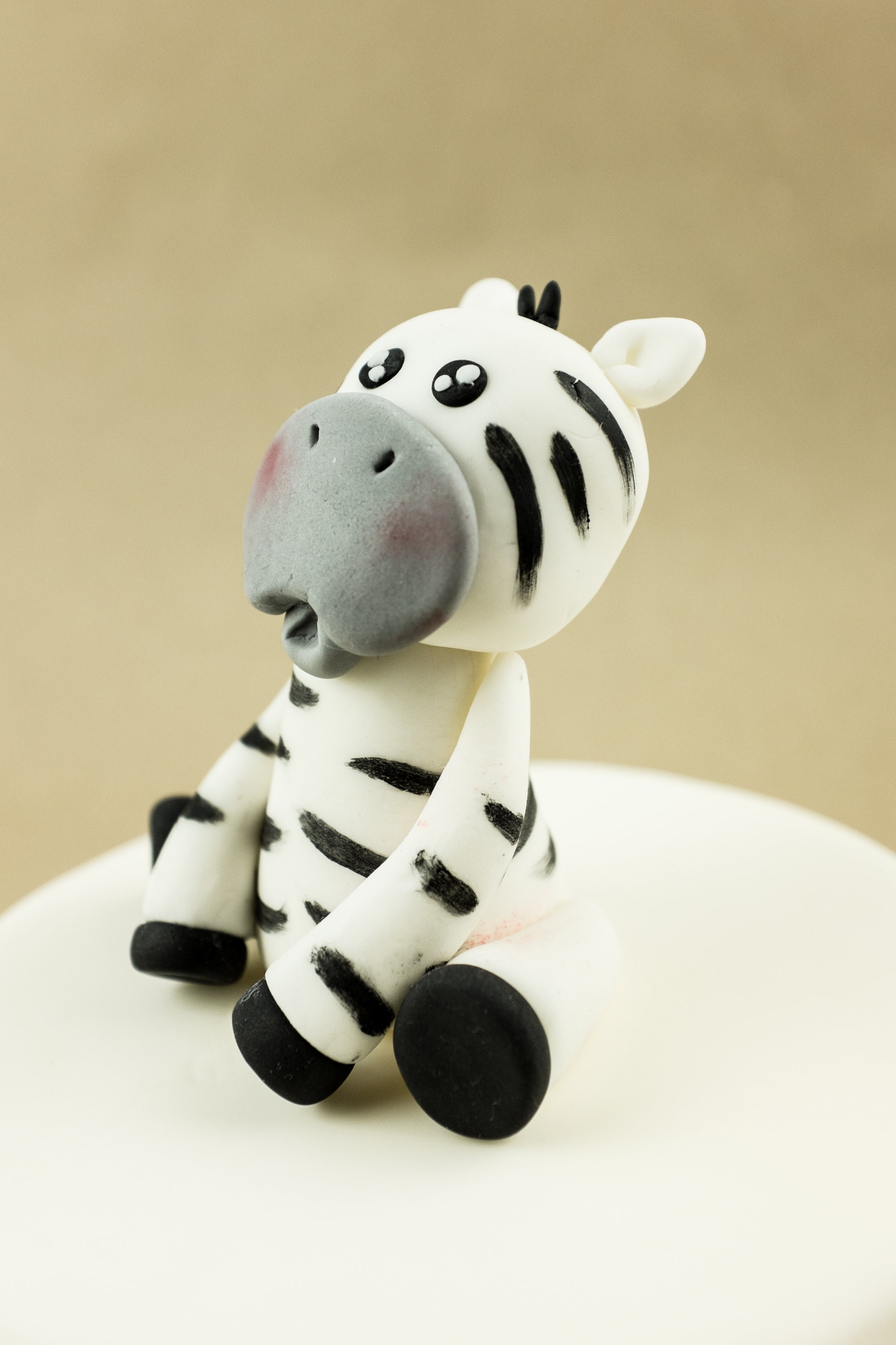 Fondant Zebra Cake Topper Birthday Party Zebra Fondant Zebra Baby ...