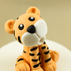 Fondant Tiger Cake Topper for Birthday Party Tiger Baby Shower Animal ...