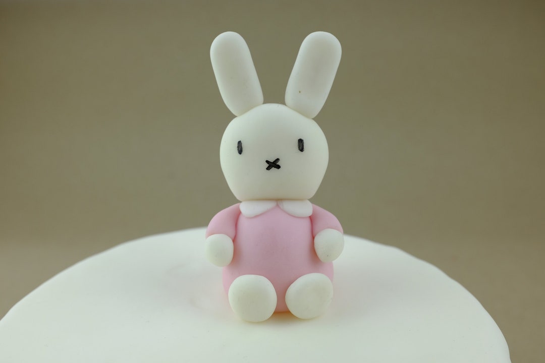 Miffy Cake Topper Fondant Miffy Rabbit Fondant Miffy Birthday Cake ...