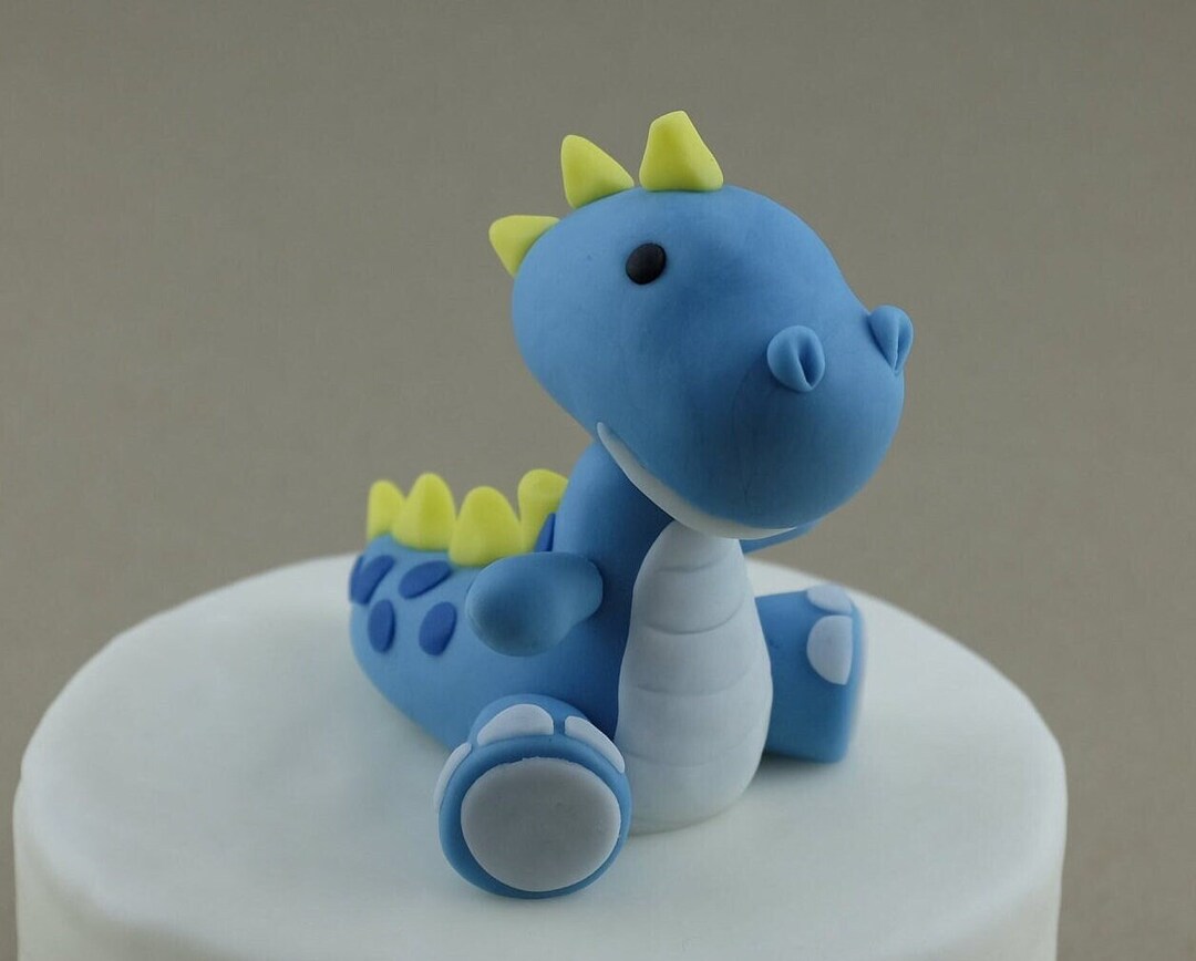 Fondant Dinosaur Cake Topper Dinosaur Party Decoration Dinosaur Baby ...