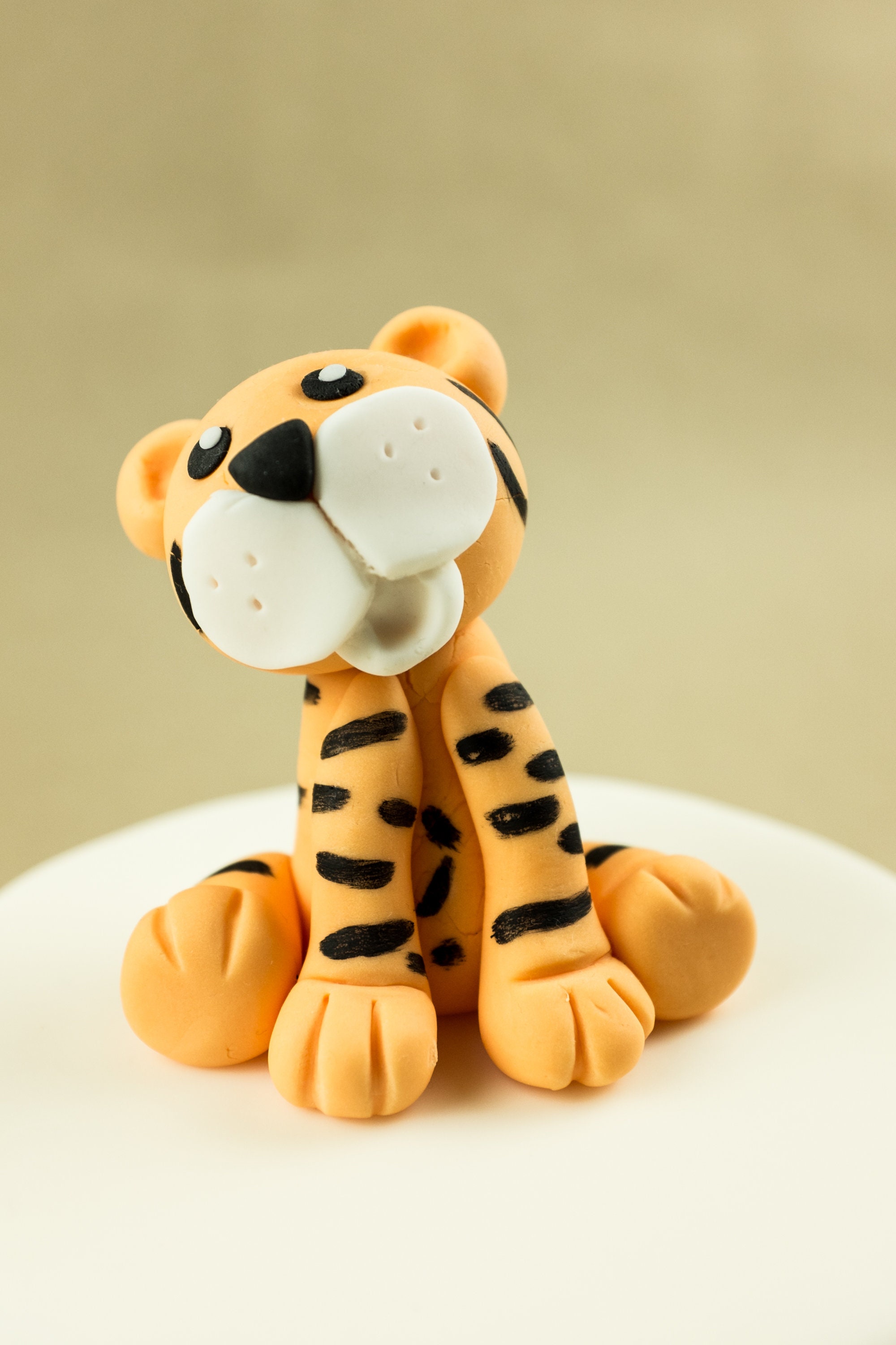 Fondant Tiger Cake Topper for Birthday Party Tiger Baby Shower Animal ...
