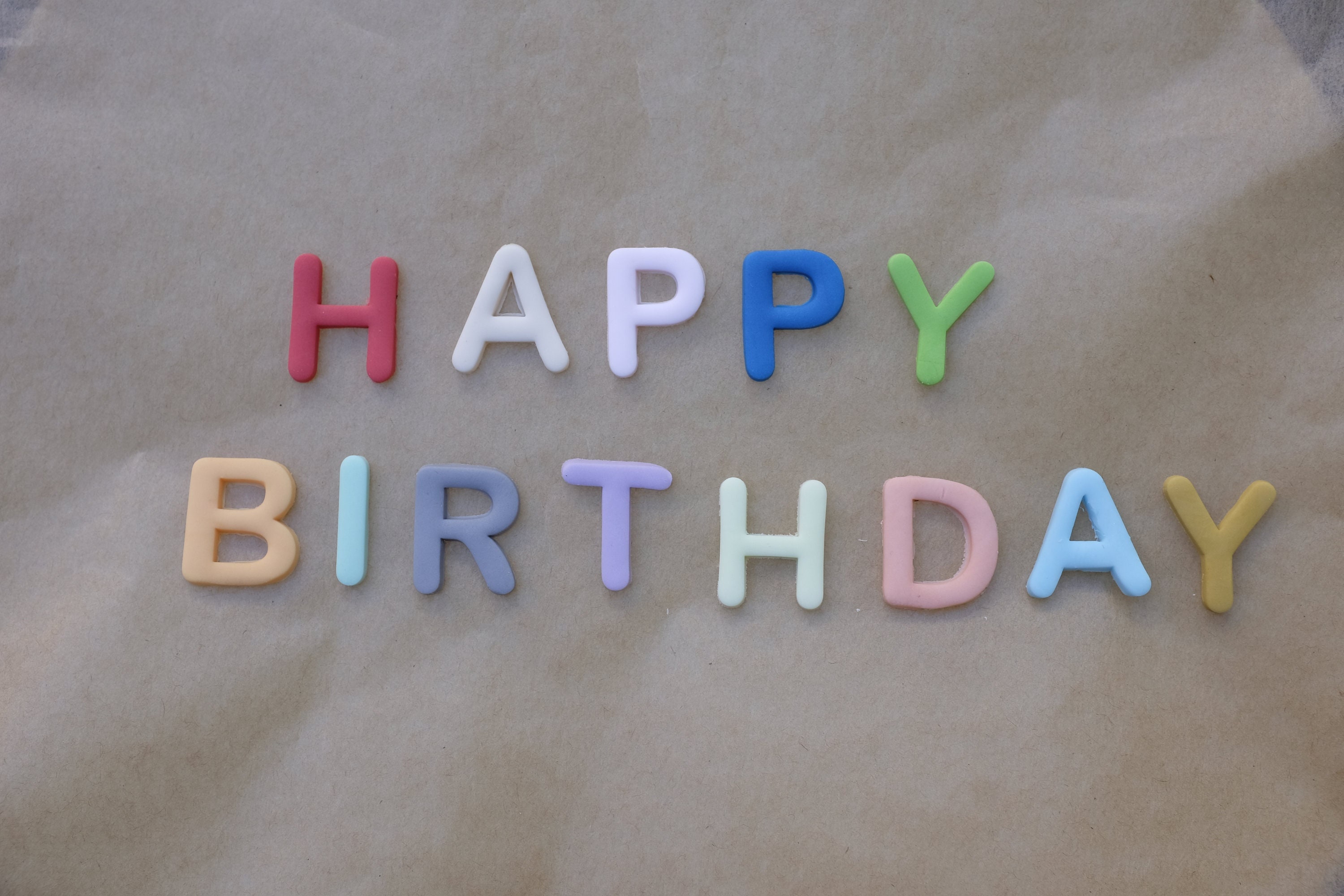 Custom Fondant Letters Birthday Cupcake Topper Personalised Fondant ...