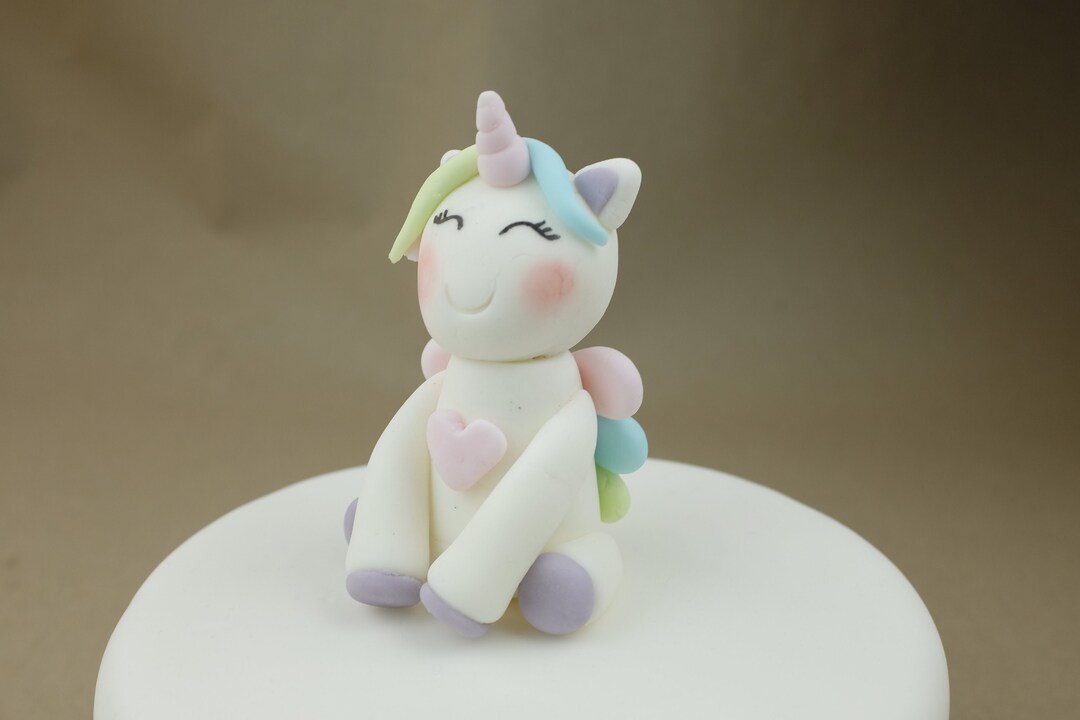 Fondant Unicorn Cake Topper Unicorn Birthday Fondant Unicorn Party ...