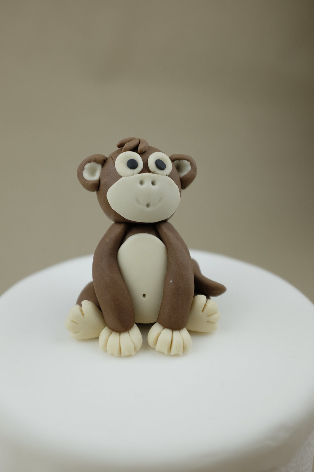 Fondant Monkey Cake Topper for First Birthday Party Monkey Baby Shower ...