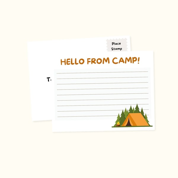 Camp Postcards - Etsy