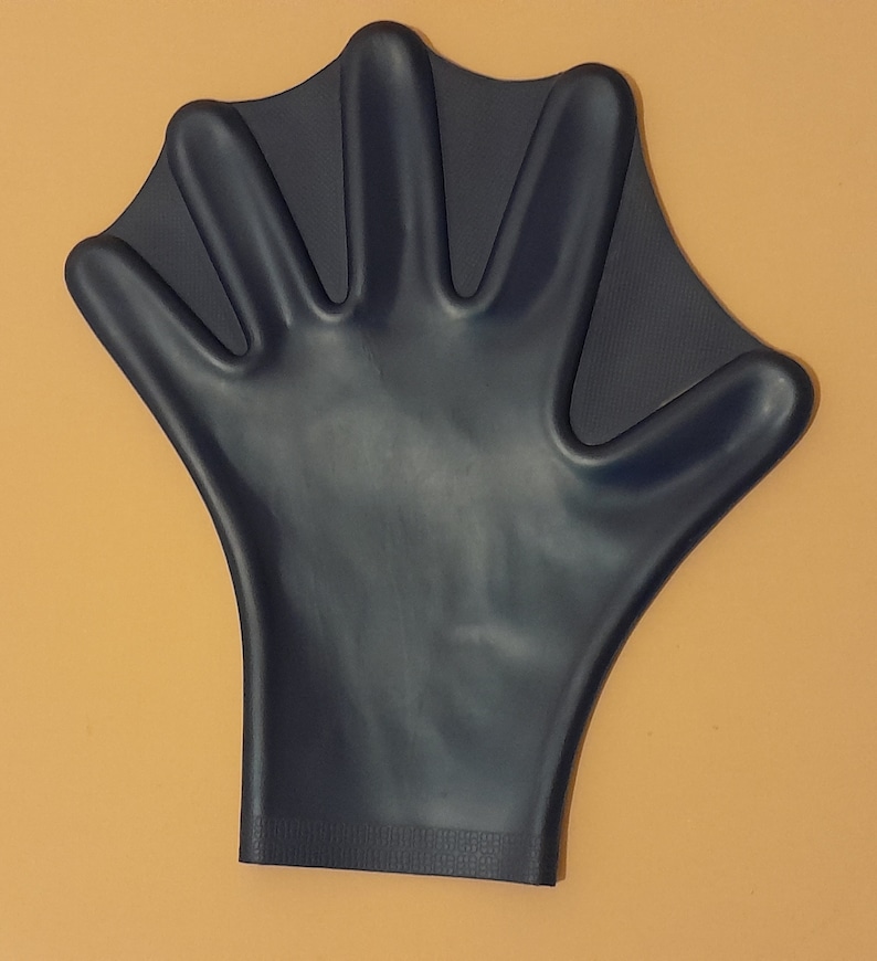 Blue Vintage Webbed Silicone Swim Gloves Swimming Resistance - Etsy