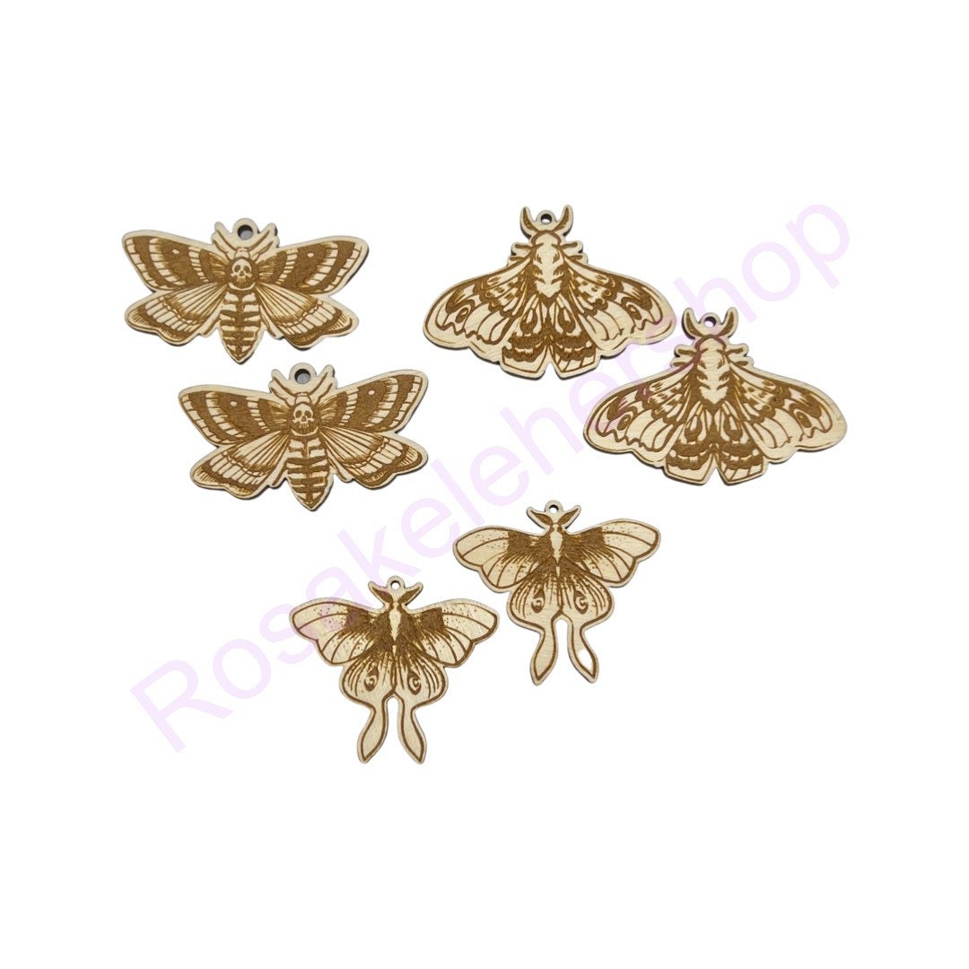 Luna Moth-cecropia Mouth Insect Dangle Wood Blank Earrings-drop ...