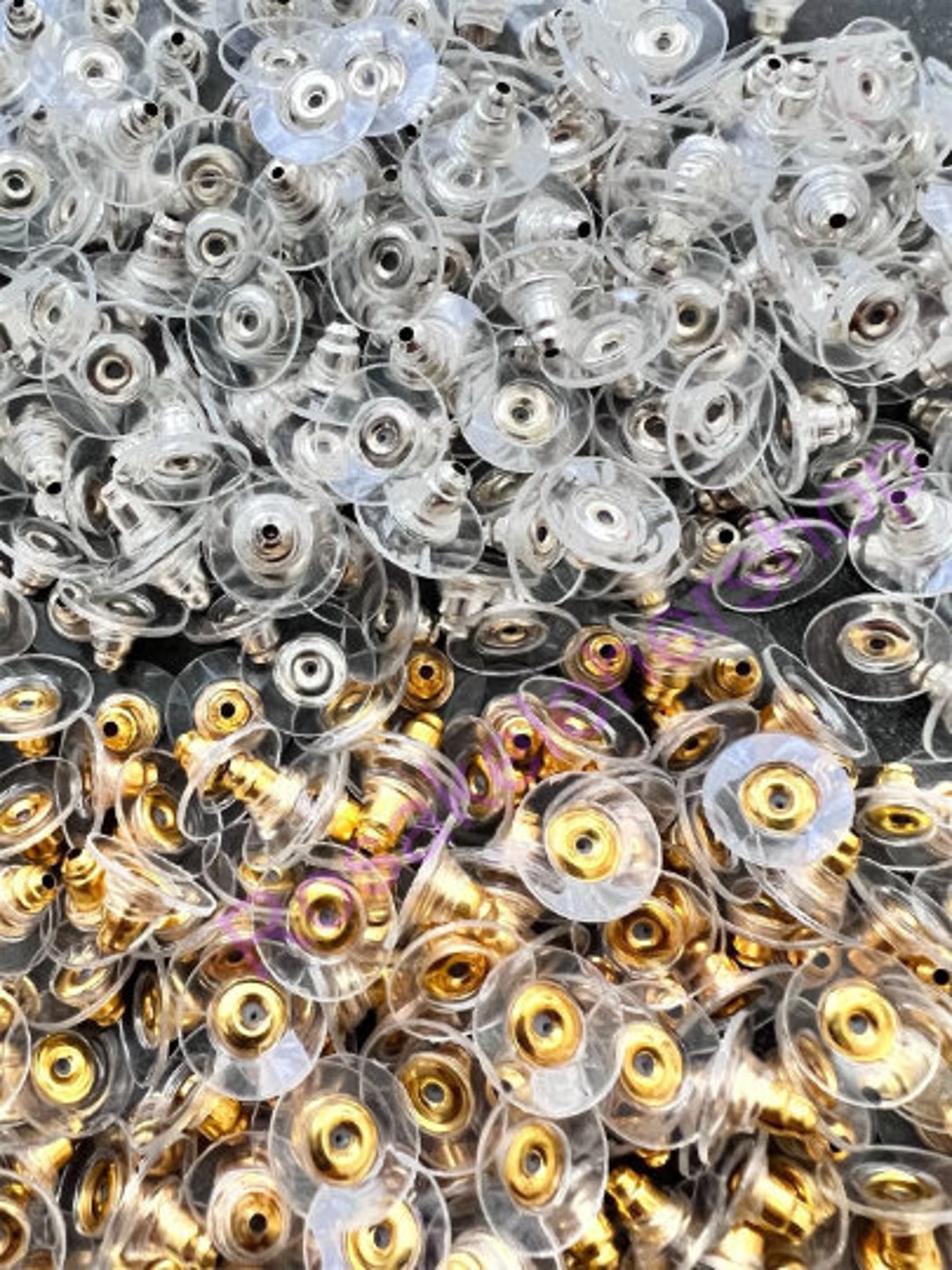 Stainless Steel Comfort Bullet Clutch Stud Earring Backs W/ Clear Pad ...