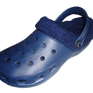 Handmade Faux Fur Clog Liners - Navy Blue Warm Inserts - Etsy