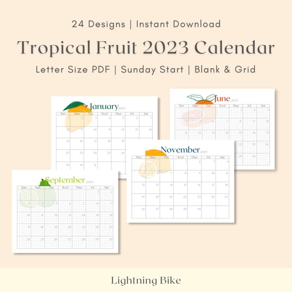 2023 Fruit Calendar - Etsy