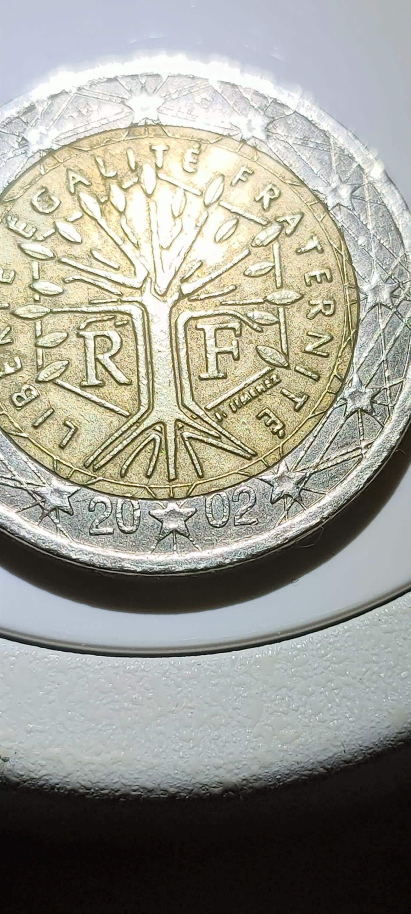 Rare French 2 Euro Coin - Tree of Life With Visible Date Misprint - Etsy