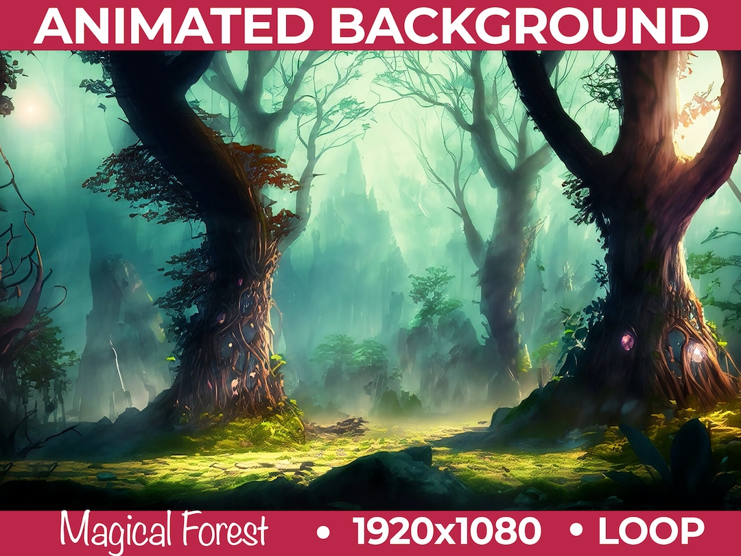 ANIMATED BACKGROUND Forest Vtuber Background Twitch Stream Overlay ...