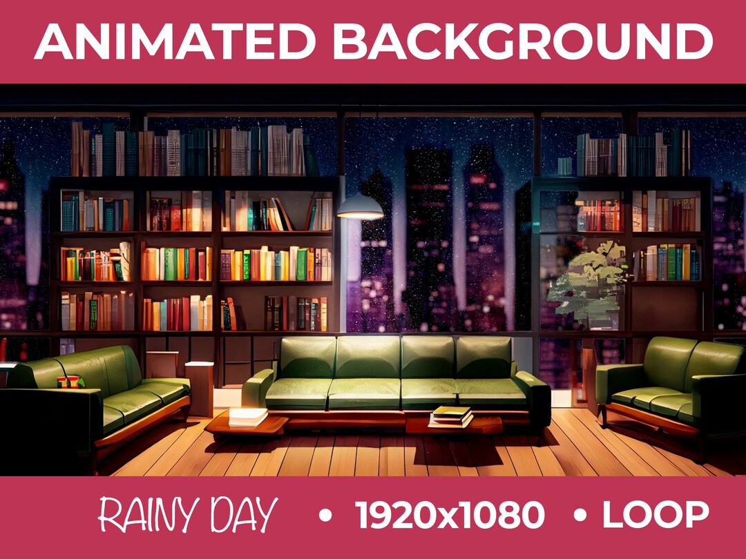 Cozy Apartment Animated Background Rainy Window Animation - Etsy