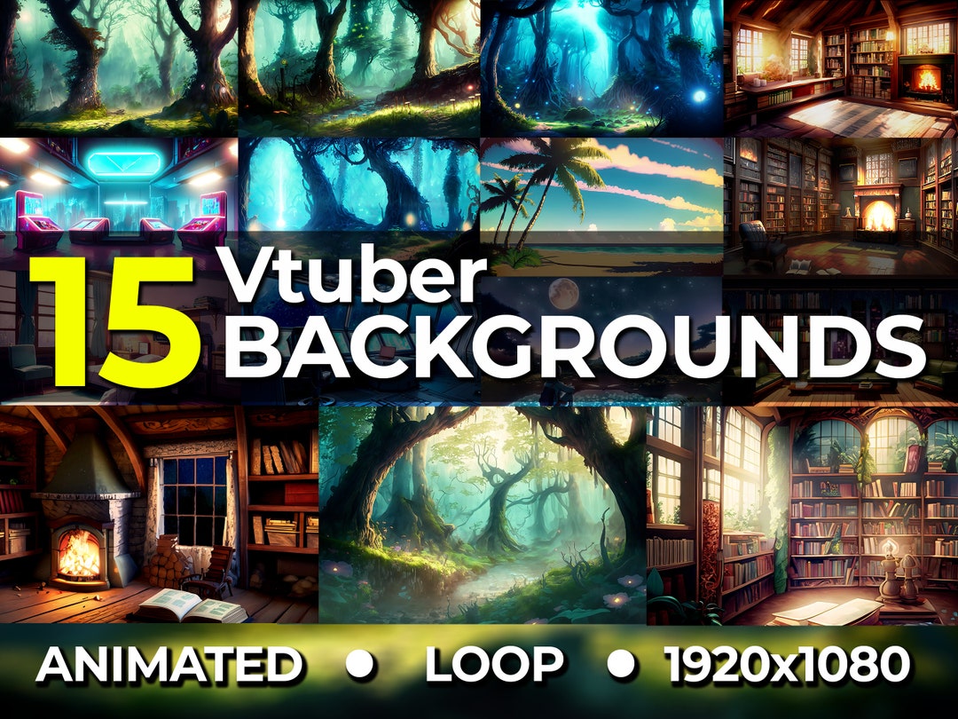 Vtuber Background Animated Virtual Background Stream Room Background ...