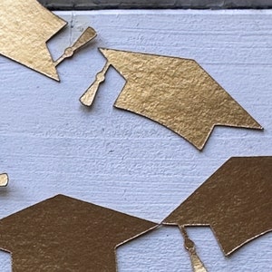 Gold Foil Graduation Cap Table Confetti Scatter Party Decor Decoration ...