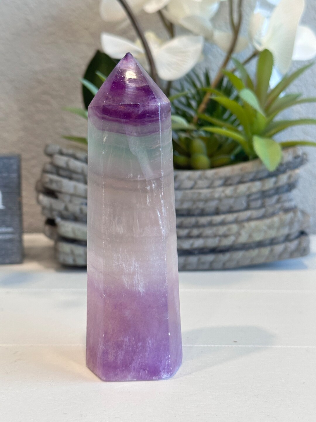 Rainbow Fluorite Obelisk Tower - Etsy