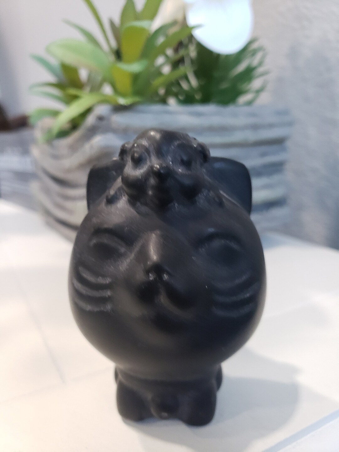 Black Obsidian Cat Carving - Etsy