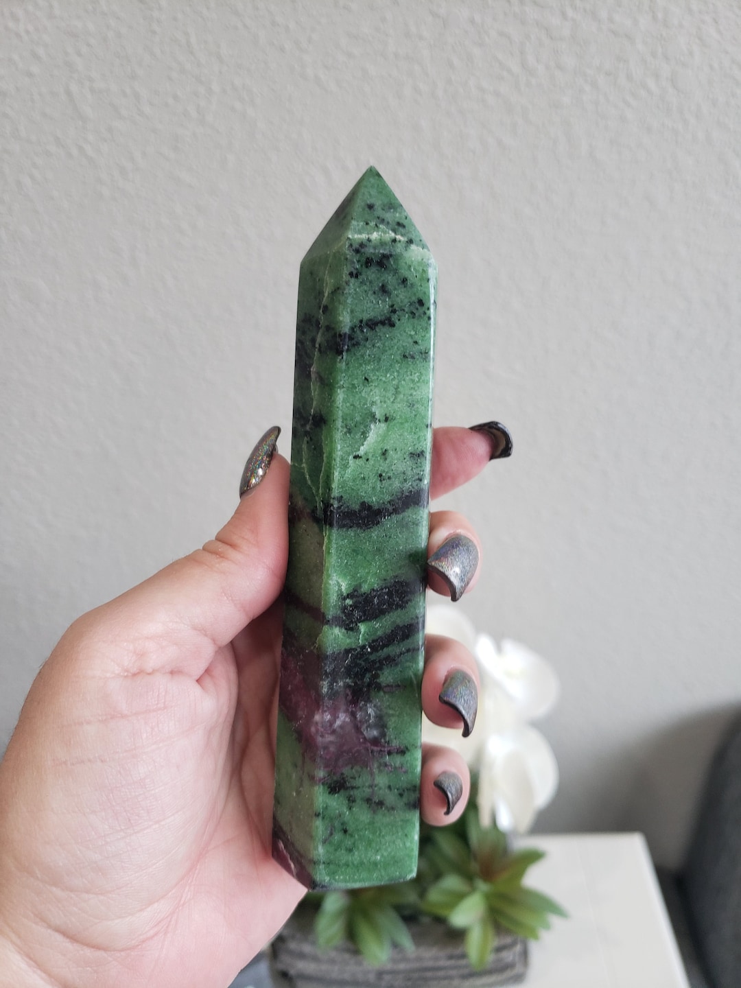 Ruby in Zoisite Tower Carving - Etsy