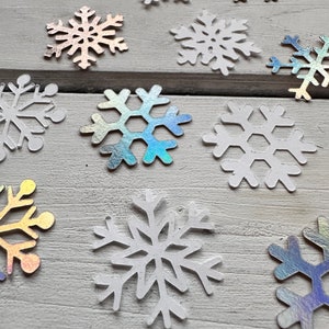 Holographic Foil and White Snowflake Table Confetti Scatter Party Decor ...