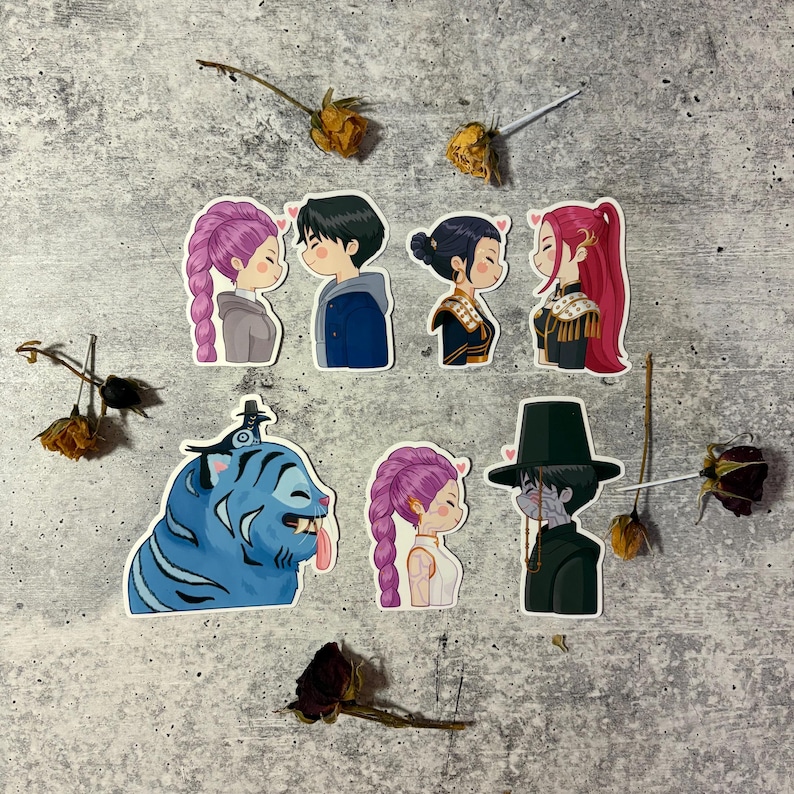 Kpop Demon Hunters Huntrix Vinyl Stickers (mix and Match Rumi, Zoey ...