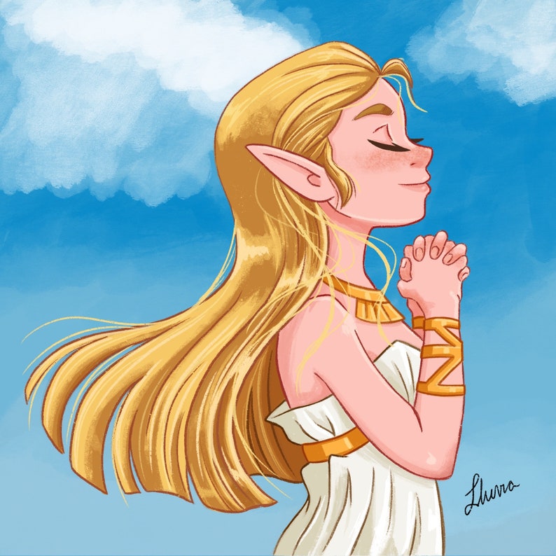 La leyenda de Zelda Breath of the Wild: Urbosa o Zelda Lámina artística ...