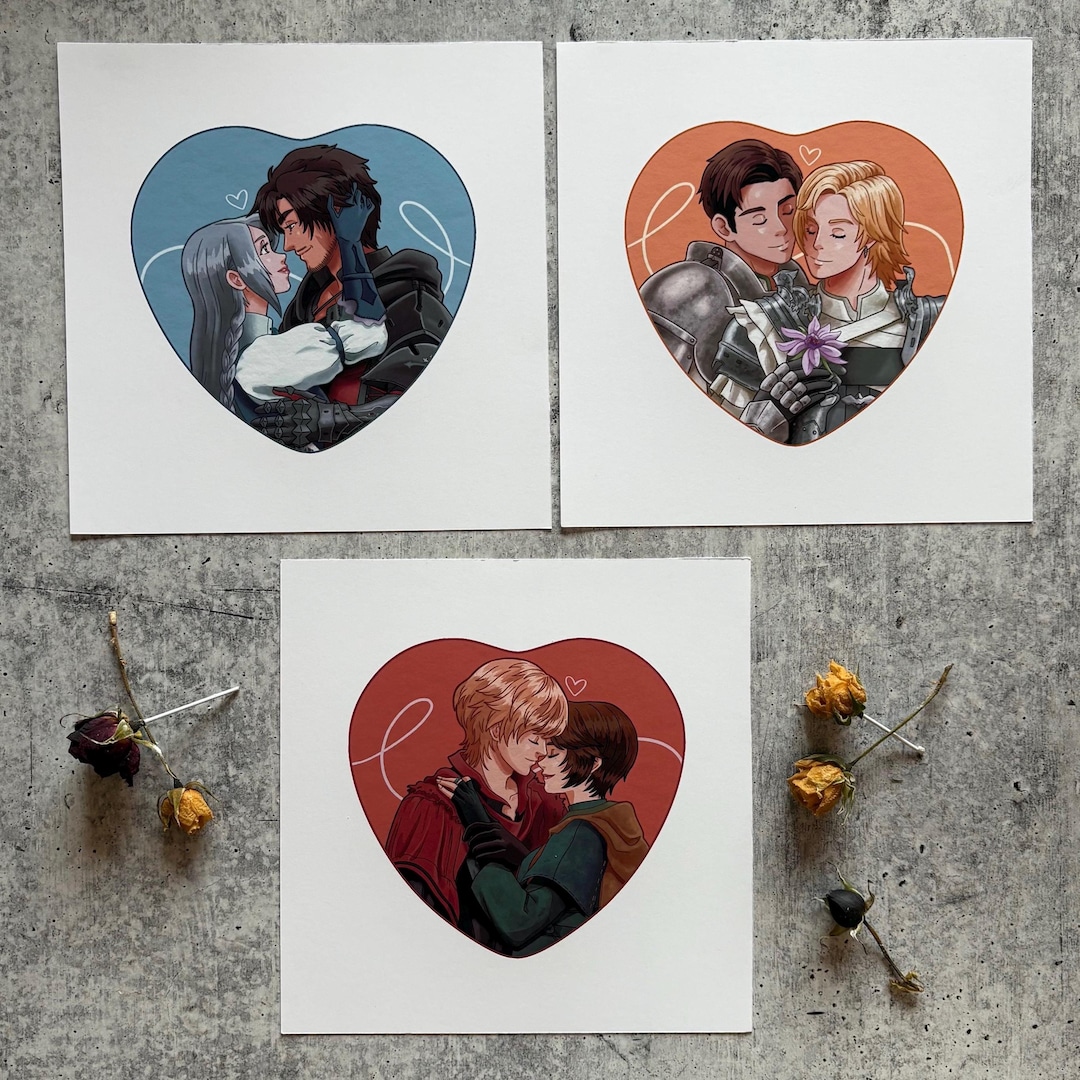 Final Fantasy XVI Couple 6x6 Prints Clive X Jill, Joshua X Jote, Dion X ...