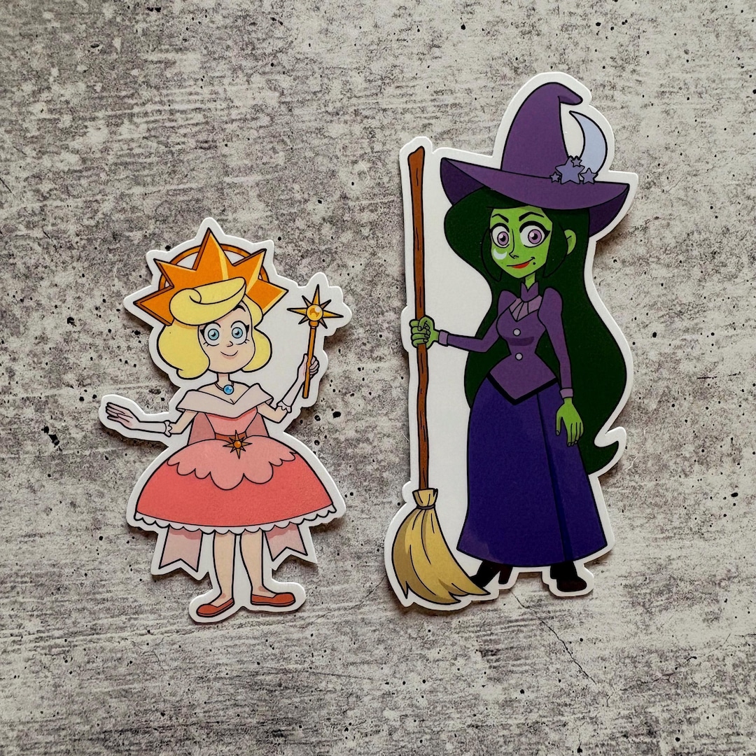 Wicked: Elphaba and Glinda Vinyl Stickers - Etsy