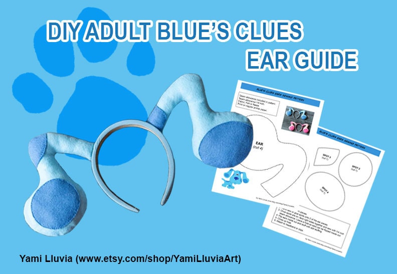 DIY Adult Blue's Clues Blue & Magenta Ears Easy Sewing Pattern - Etsy