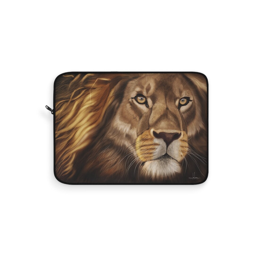 Awesome Colorful Laptop Case African Lion Digital Painting, 3 Different ...